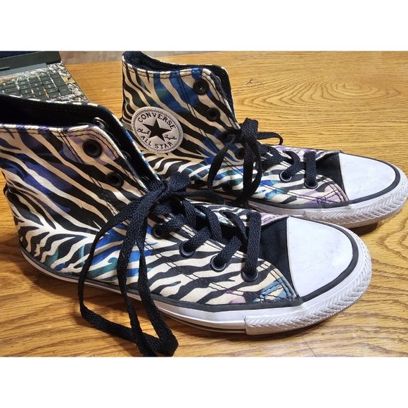 Converse | Shoes | Converse Chuck Taylor Colorful Zebra Print High Top ...